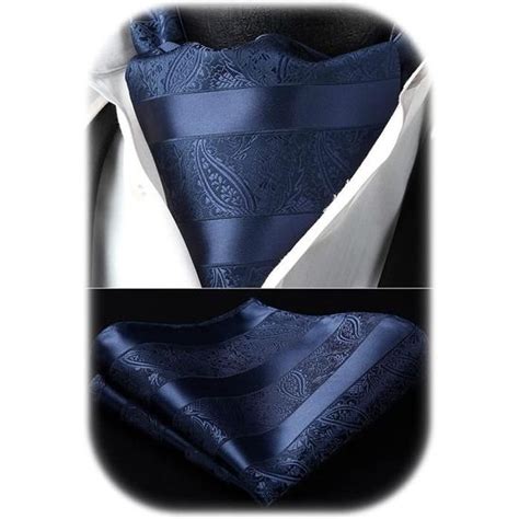 Ascot Homme Paisley Floral Cravates Jacquard Mariage Foulard Élégant