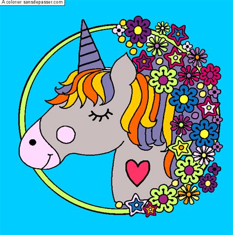Coloriage Mandala Licorne Sans D Passer