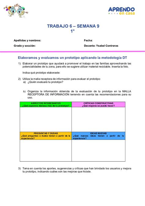 Calam O Semana Y Ept Actividad Elaboramos Y