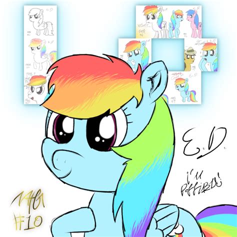 Safe Artist Everydaydashie Rainbow Dash Pegasus Pony