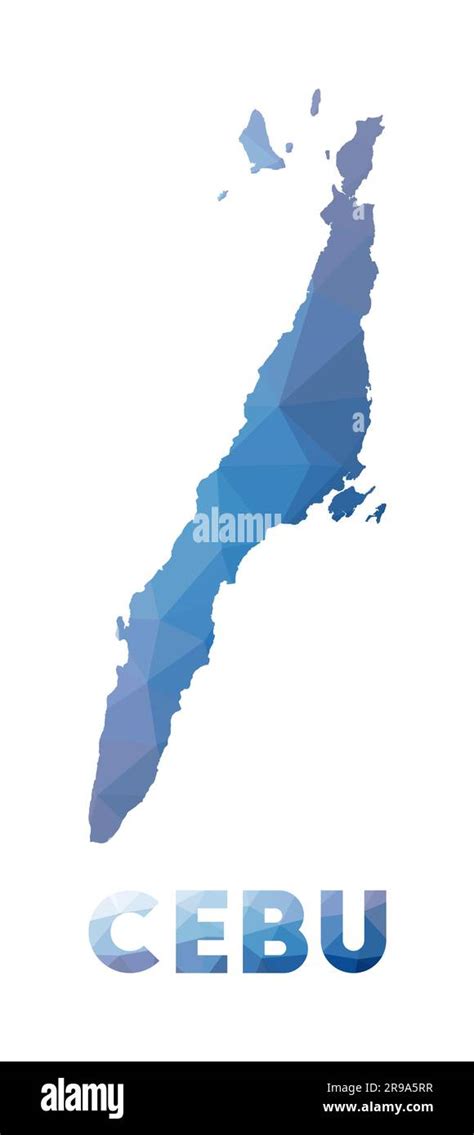 Low Poly Map Of Cebu Geometric Illustration Of The Island Cebu