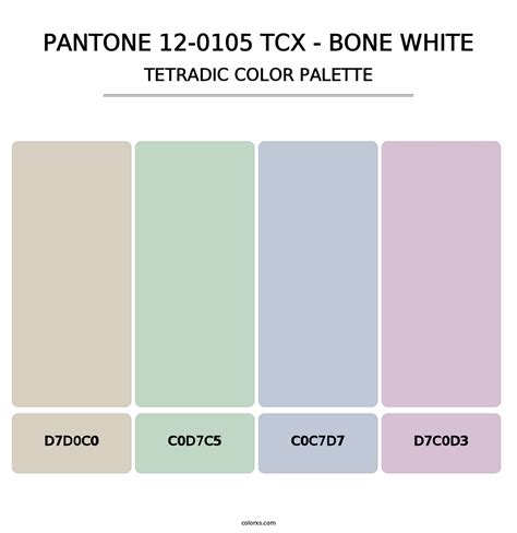 PANTONE 12 0105 TCX Bone White Color Palettes Colorxs