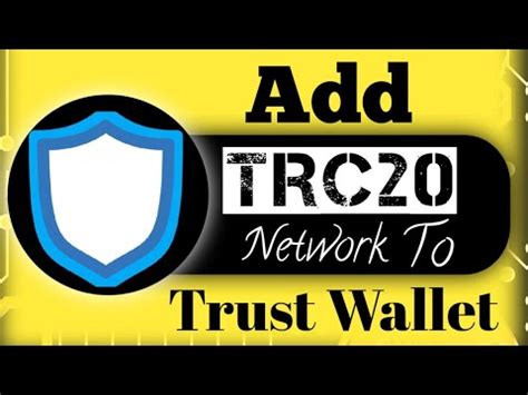 How To Add Usdt Trc Network To Trust Wallet Youtube