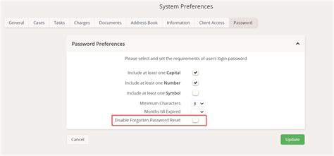 forgotten password reset functionality help centre