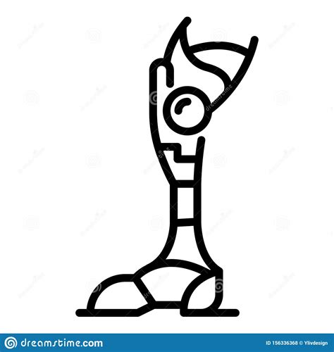 Icono MetalÃºrgico De Pierna ProtÃsica Estilo De Contorno Ilustración