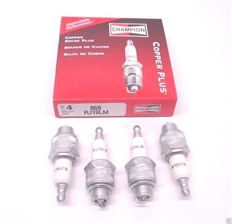 4 Pack Genuine Champion RJ19LM Spark Plug Copper Plus 868 5053557018672