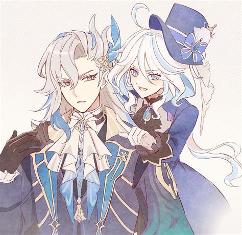 Furina And Neuvillette Genshin Impact Drawn By Su3ka Danbooru
