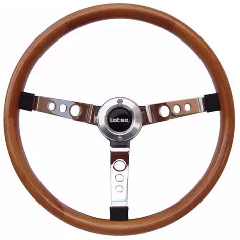 Volante Lotse Big Wood Classico Cr Em Madeira Cubo Fusca Mebuscar