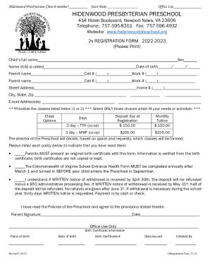 Fillable Online 2s REGISTRATION FORM 2022 2023 Fax Email Print PdfFiller