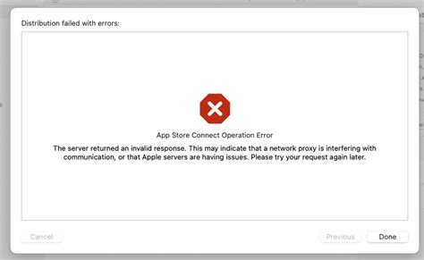 Ios App Store Connect Operation Error When Validating App With Xcode