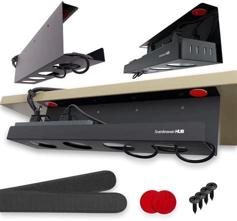 Under Desk Cable Management Tray No Drill Cable Management For Glass