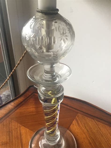 Proantic Lampe à Huile Dite De Dentellière Montée En Lampe XIXe