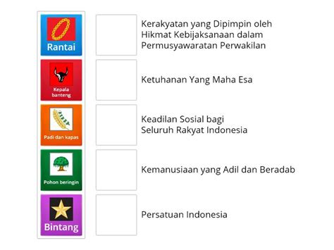 Simbol Dan Bunyi Pancasila Match Up