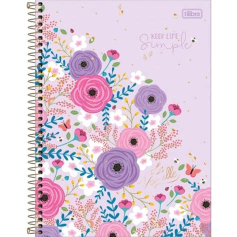 CADERNO UNIVERSITÁRIO CAPA DURA ESPIRAL 160FLS LE VANILLE TILIBRA