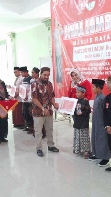 Lomba Adzan Dalam Rangka Hari Jadi Kabupaten Klaten Ke 219 Dan Hari