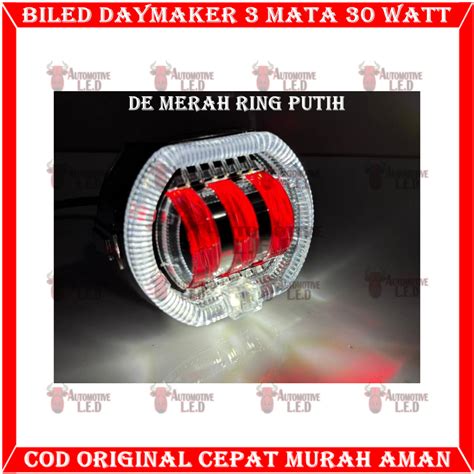 Jual ORIGINAL LAMPU BILED DAYMAKER 3 LENSA SHROUD BMW 8D LAMPU TEMBAK