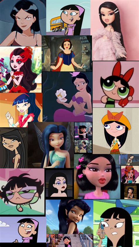 Black Hair Female Cartoon Characters Printable Word Searches