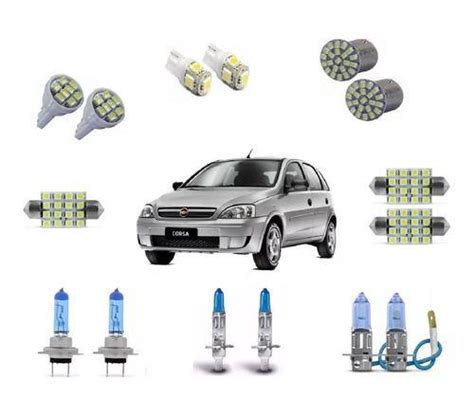 Kit Lampada Super Branca Farol Milha E Led S Corsa Hatch Techone
