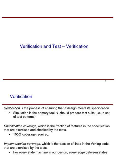 week 13 verification and test pdf formal verification computer engineering