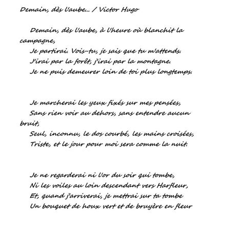 Demain Des L Aube De Victor Hugo Aue