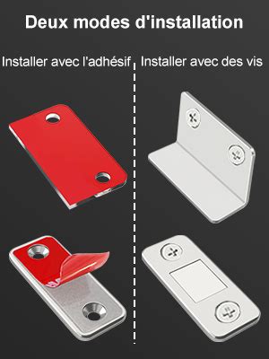 Aimant Porte Placard Jiayi Lot De Loquet Magnetique Ultra Mince En
