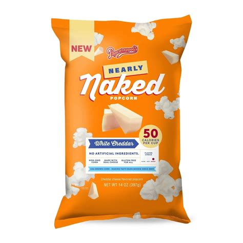 Popcornopolis Nearly Naked White Cheddar Popcorn 14 Ounce Walmart