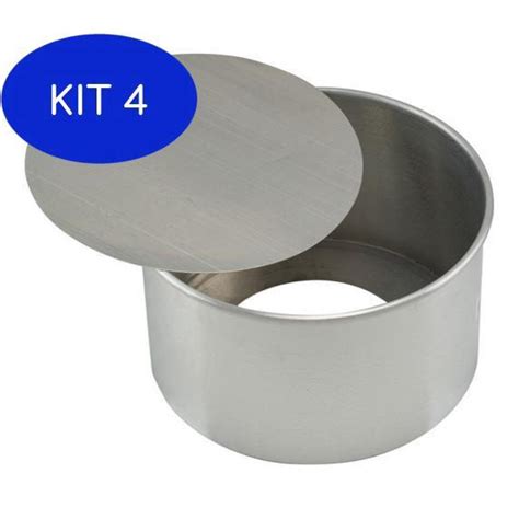 Kit 4 Forma Para Bentô Cake Em Alumínio 8X5 Cm Naked Cake em Promoção