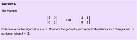 solved exercise 3 the matrices and both have a double