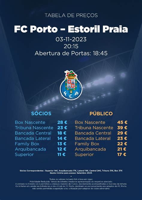 FC Porto Bilhetes à venda para o jogo frente ao Estoril