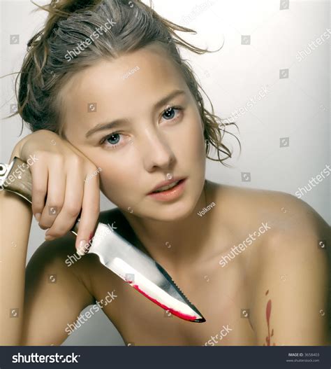 Woman With Knife Stock Photo 3658403 Shutterstock