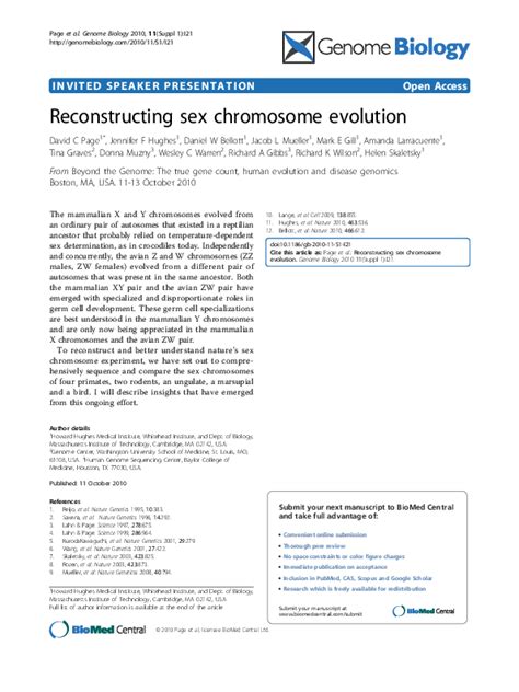 pdf reconstructing sex chromosome evolution helen skaletsky