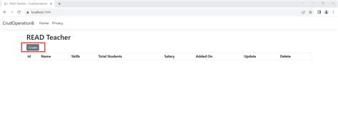 ASP NET CORE CRUD Operations With Entity Framework Core In NET CORE 8