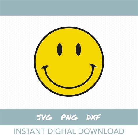 Smiley Face Svg Smile Logo Png Happy Face Instant Etsy