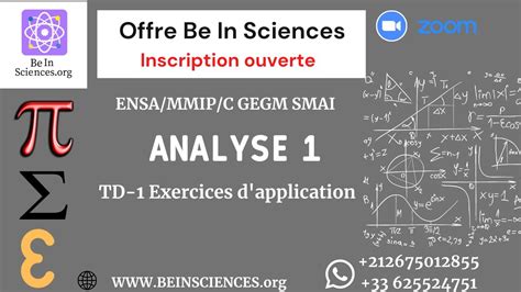 Analyse 1 Exercices Nombres réels 2022 YouTube