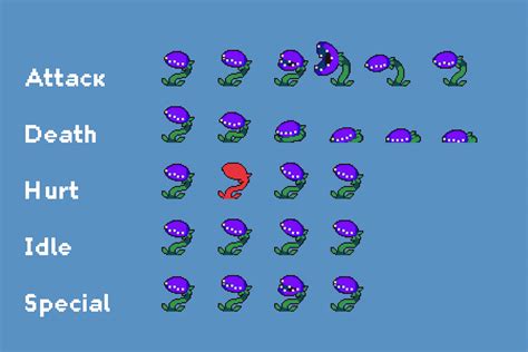 Jungle Enemies Pixel Art By Free Game Assets Gui Sprite Tilesets