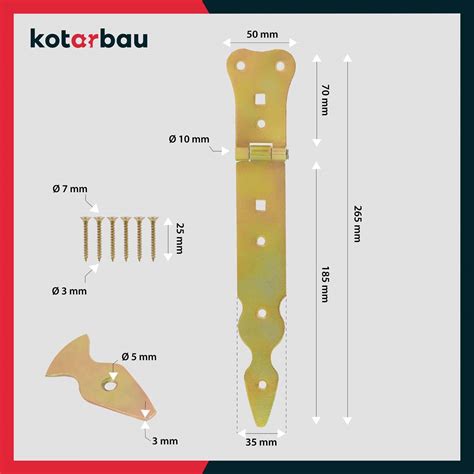 Zawias Okiennic Altanowy Drzwiowy 200 Mm 2 Szt Kotarbau