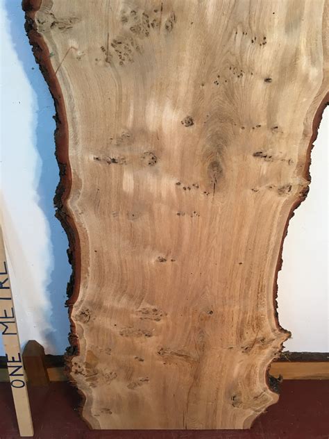 Burry Oak Natural Waney Live Edge Slab Wood Board
