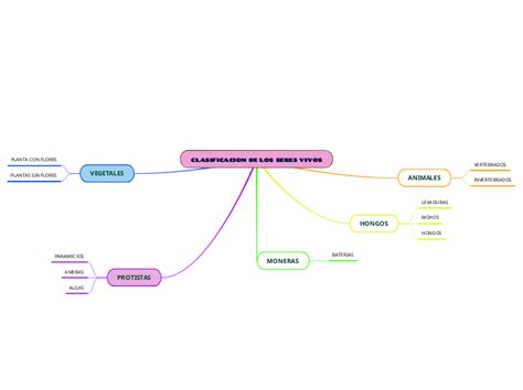 Clasificacion De Los Seres Vivos Mind Map