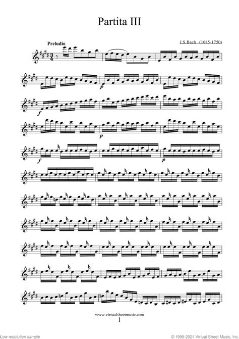 Partita For Violin Solo Telegraph