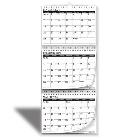 3 Month View Wall Calendar Minimalist 2025 2026 StriveZen