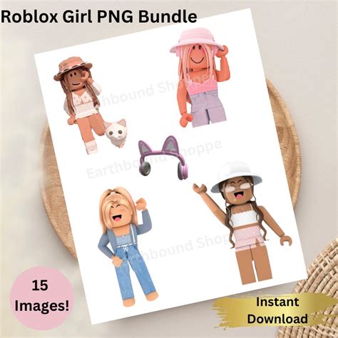 Roblox chicas PNG 15 imágenes Rosa Descarga digital Descarga