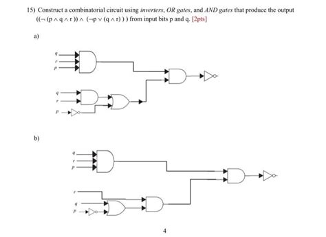 Solved 15 Construct A Combinatorial Circuit Using Chegg