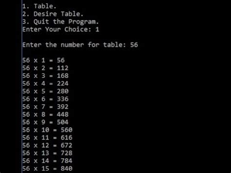 How To Make Multiplication Table In Java Youtube