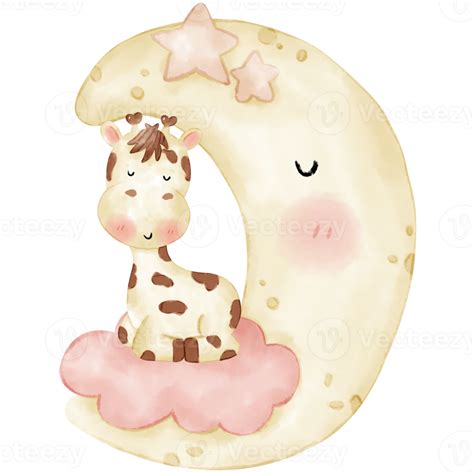 linda ilustración de acuarela de jirafa 14402667 PNG