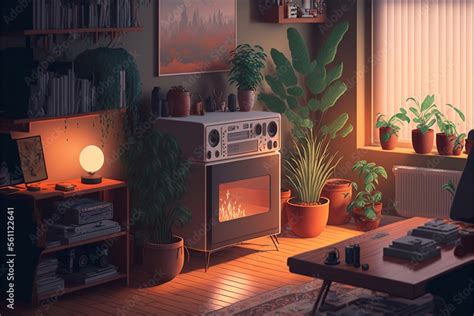 Lofi Living Room Beautiful Chill Atmospheric Wallpaper Background