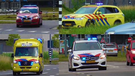 3x Rijopleiding Ambulance Politie En Brandweer Met Spoed In