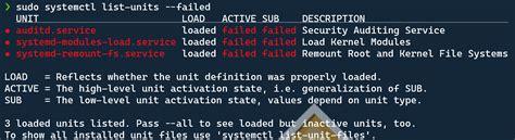 show which `systemd` units are failing · issue 140 · arkane systems genie · github