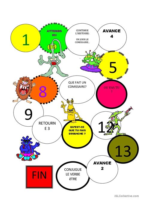 JEU Français FLE fiches pedagogiques pdf doc
