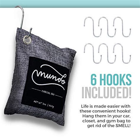 Mundo Bamboo Charcoal Air Purifying Bag 16 Piece Kit 6x200g 4x75g 6