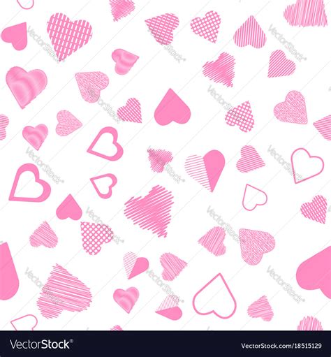 Romantic Pink Heart Seamless Pattern Royalty Free Vector
